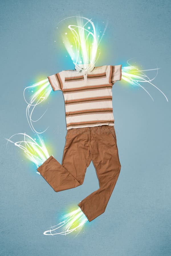 Energy Beam in Casual Clothes Concept Stock Illustration - Illustration ...