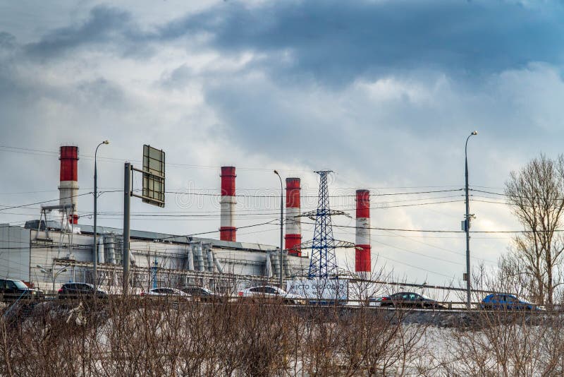 Energy in a Big City. Environmental Problems in Big Cities Stock Photo ...