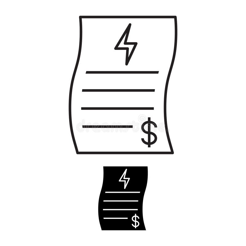 Energy Bill Icon, Vector Illustration Stock Vector - Illustration of ...