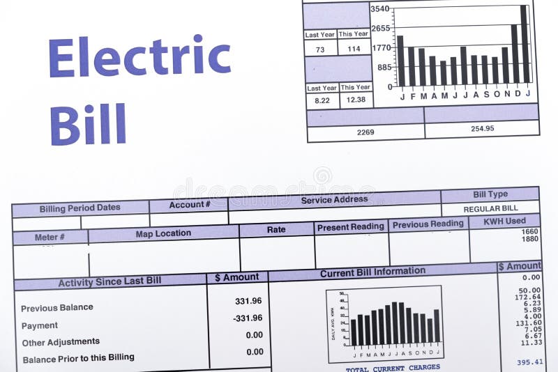 Energy Bill Paper Forms on the Table Closeup Stock Image - Image of ...