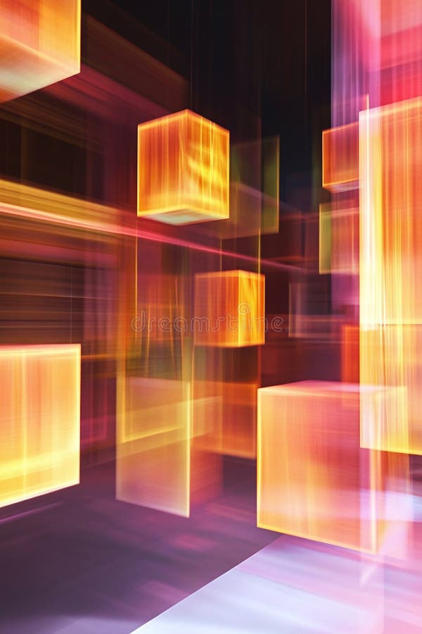 Energy Blocks with Power Visualization Stock Illustration ...