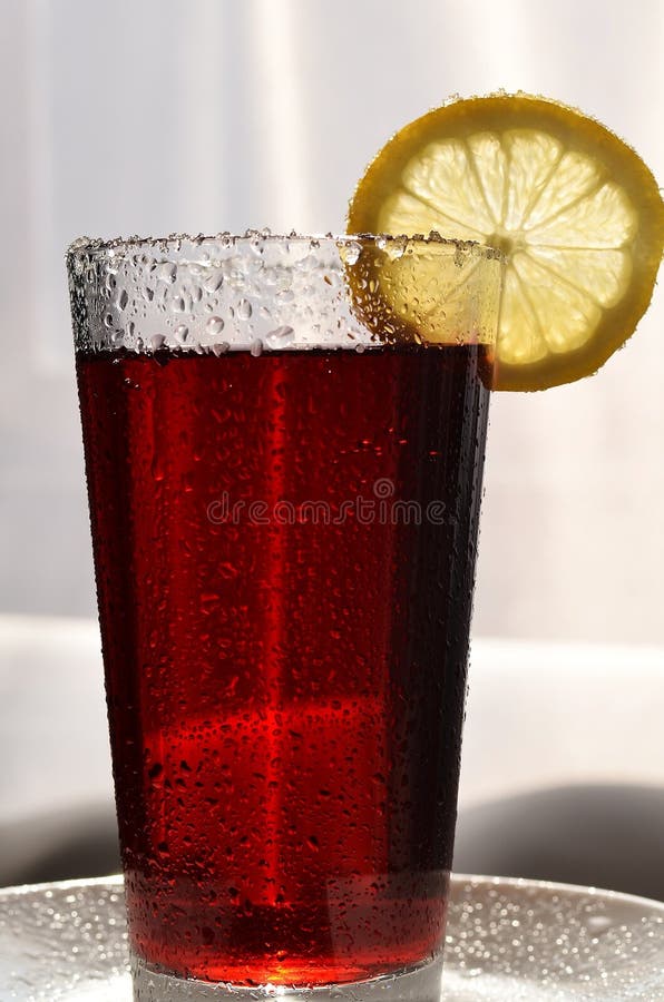 Energy Boost Cherry Juice with Lemon Stock Photo - Image of immunizing ...