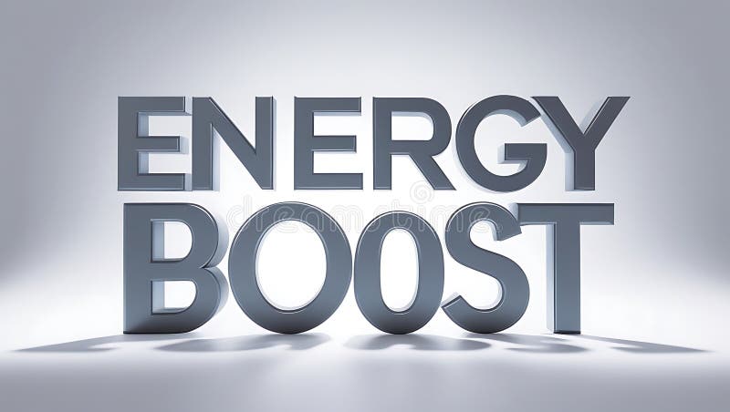 Energy Boost Concept Represented through Bold Text and Lighting Effects ...