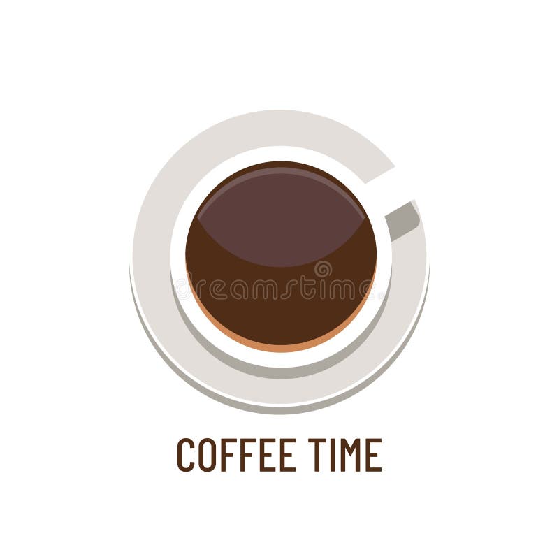 Energy Boost Drinks at Work. Coffee Time Concept Illustration Stock ...