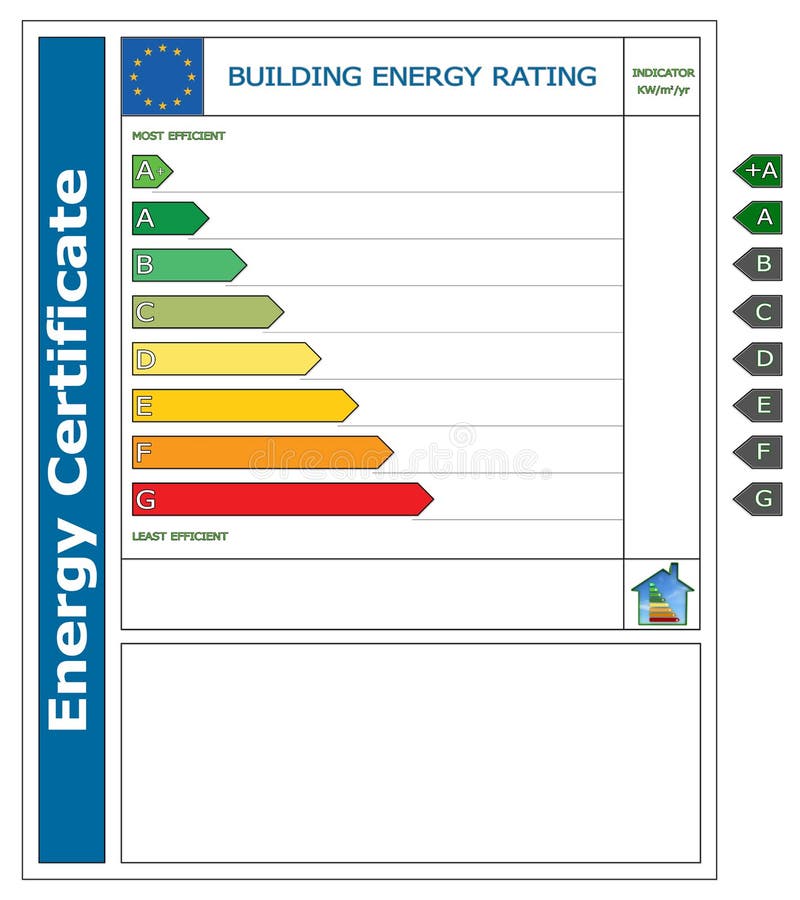 Energy Building Certificate Stock Illustration - Illustration of class ...