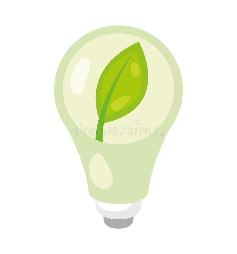 Energy bulb eco icon stock vector. Illustration of icon - 289621371
