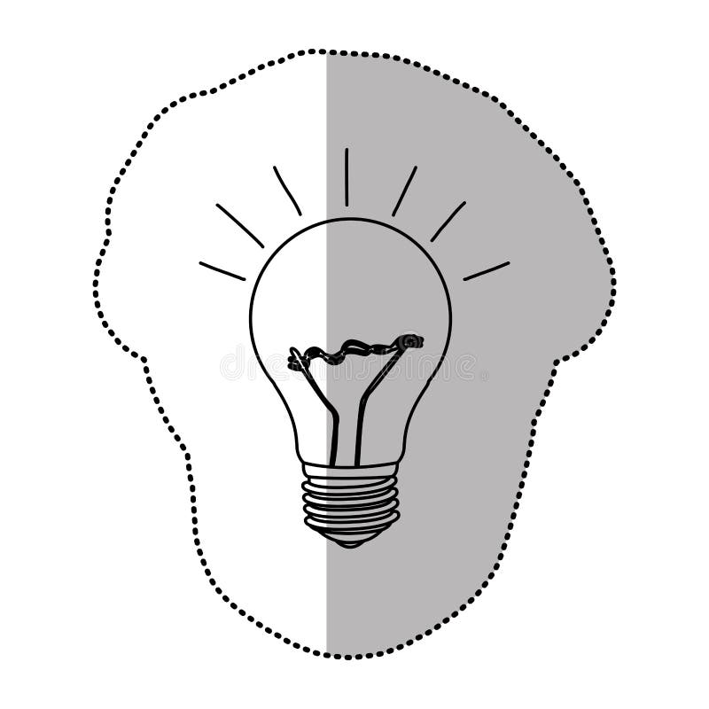 Energy bulb power icon stock illustration. Illustration of luminosity ...
