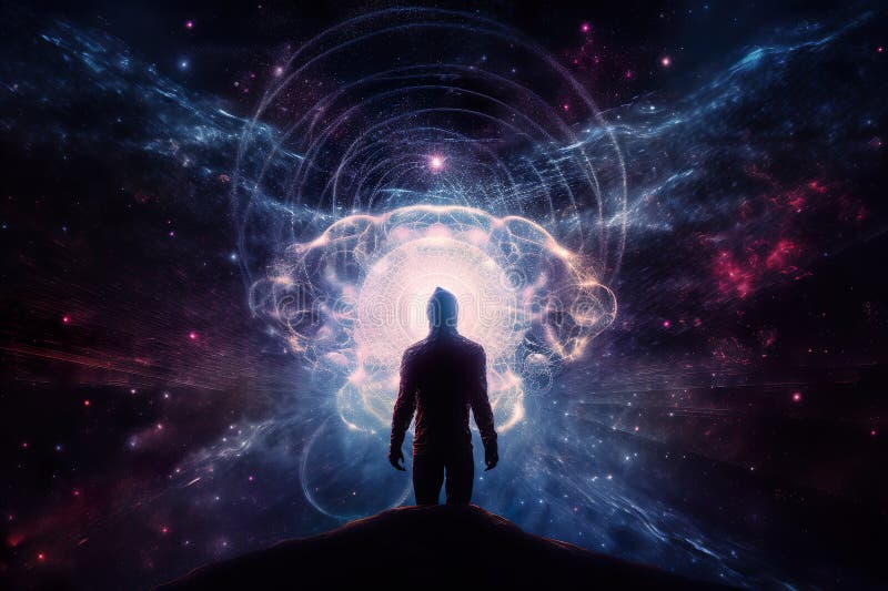 Energy Chakra Meditation of Mind Body and Soul. Generative AI Stock ...