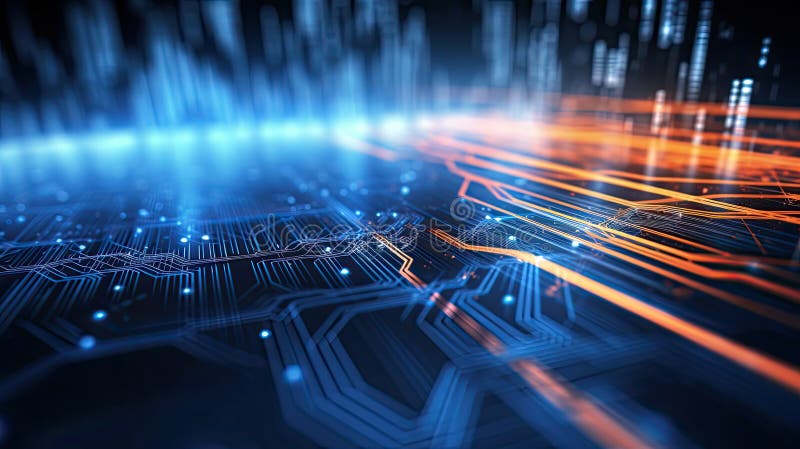 Energy Circuit Technology Background Stock Illustration - Illustration ...