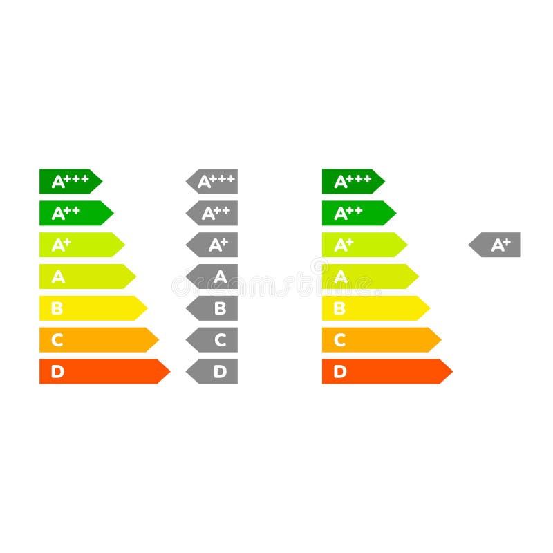 Energy Efficiency Class Vector Label Stock Vector - Illustration of ...