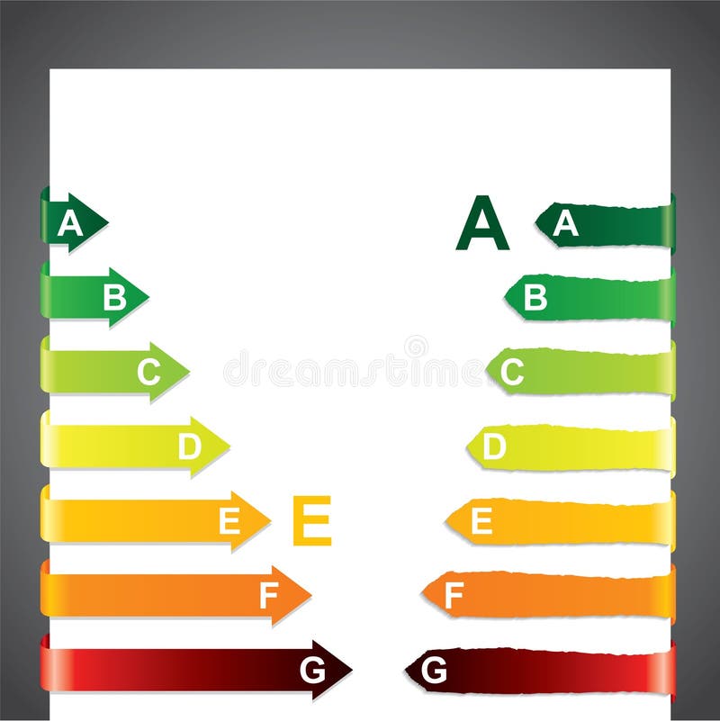Energy class chart stock vector. Illustration of arrow - 21546664