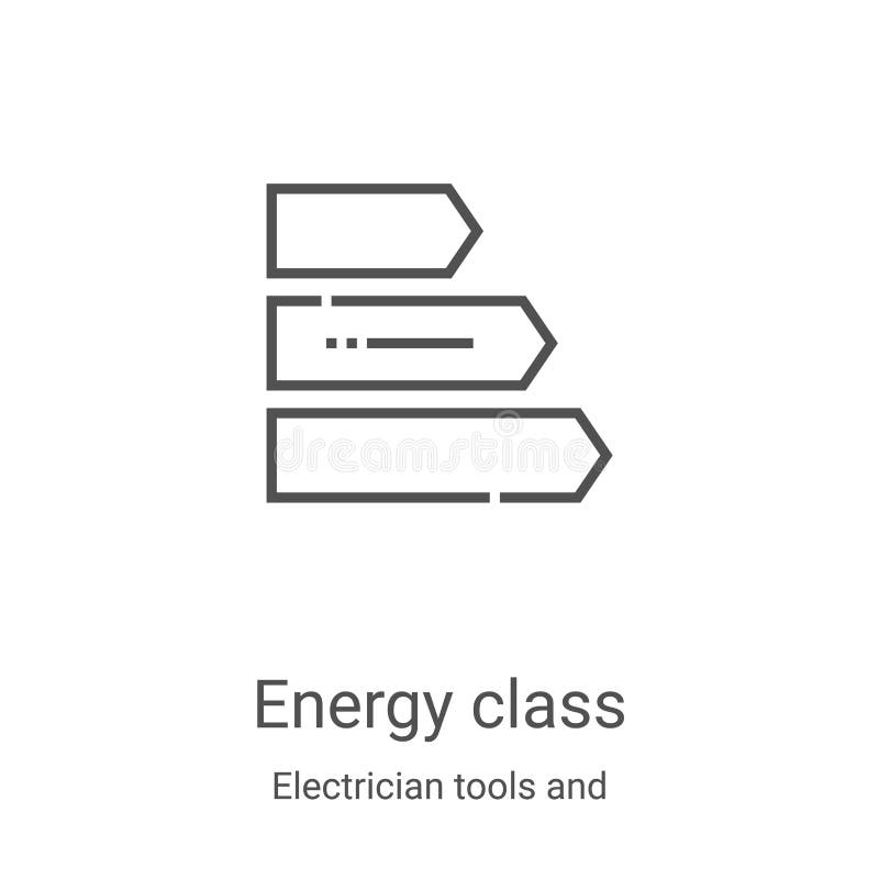 Energy Class Icon Vector from Electrician Tools and Elements Collection ...