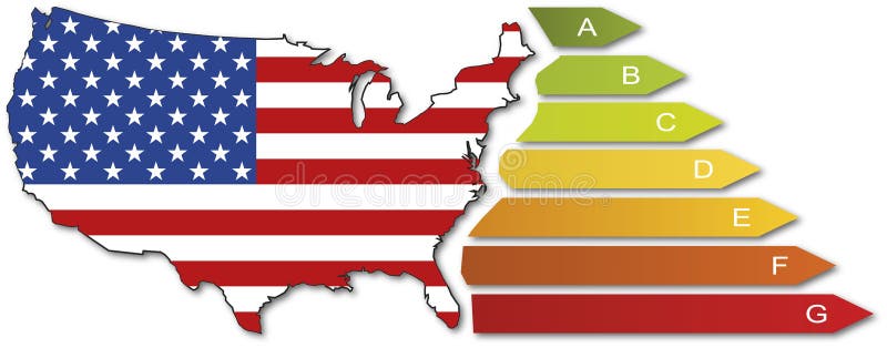 Energy class USA stock illustration. Illustration of icon - 98166387