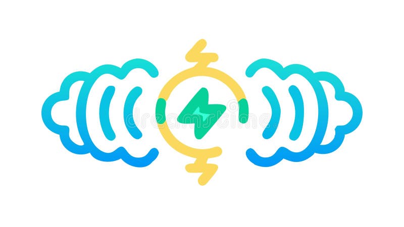 Energy Cloud with Lightning and Radiating Waves, Vector Design Generative AI Stock Vector ...