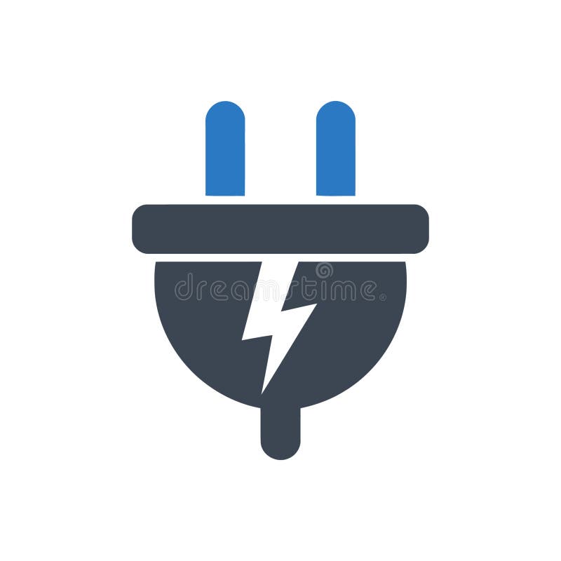 Energy Connection Plug Icon Stock Vector - Illustration of vector ...
