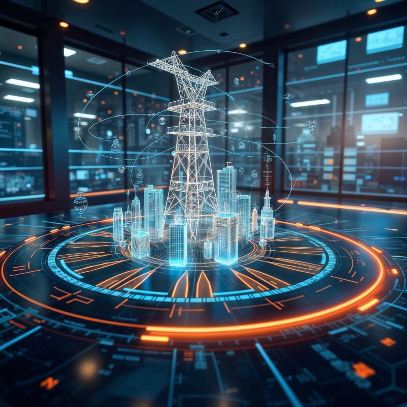 Energy Control Room: Smart Hub of Power Management, Generative Ai Stock ...