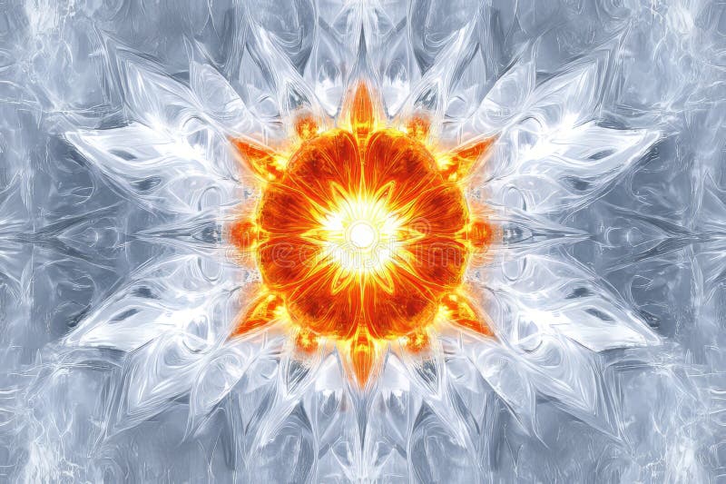 The Energy Core in a Futuristic Circular Structure Gives Off a Bright ...