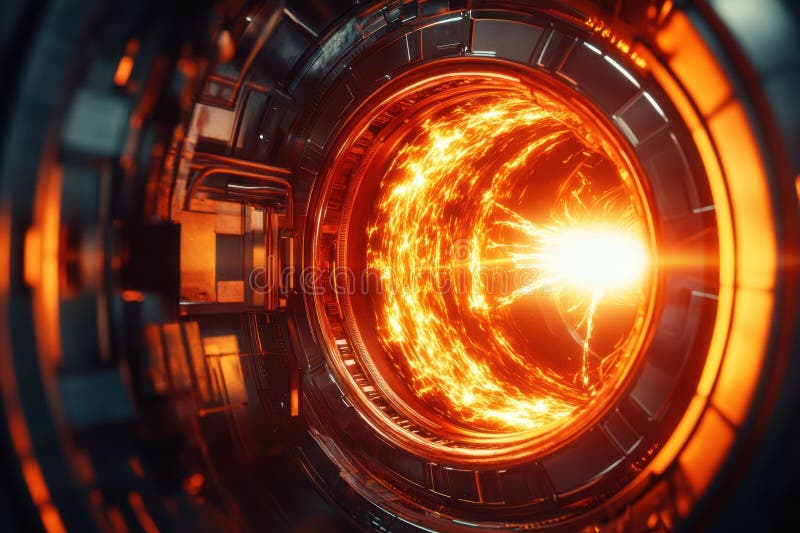 Energy Core Generates Intense Heat and Light within a Futuristic ...