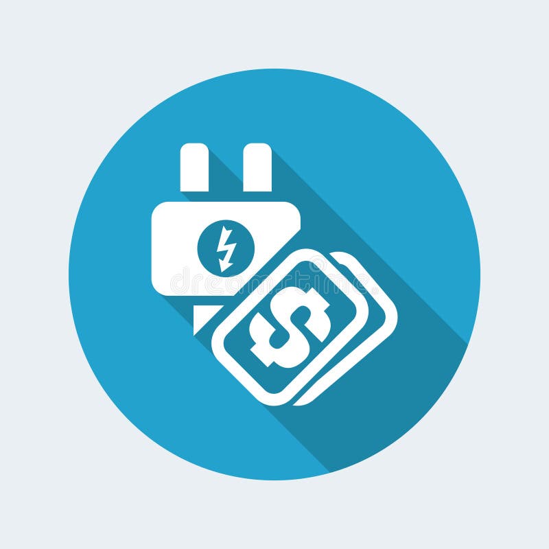 Energy cost icon stock vector. Illustration of distribution - 96395758