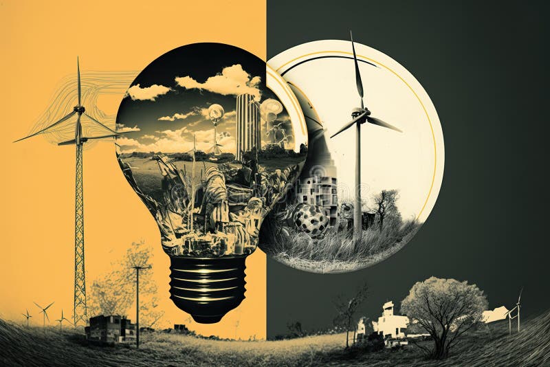 Energy Credit Collage, Concept of Energy Conservation, Created with ...