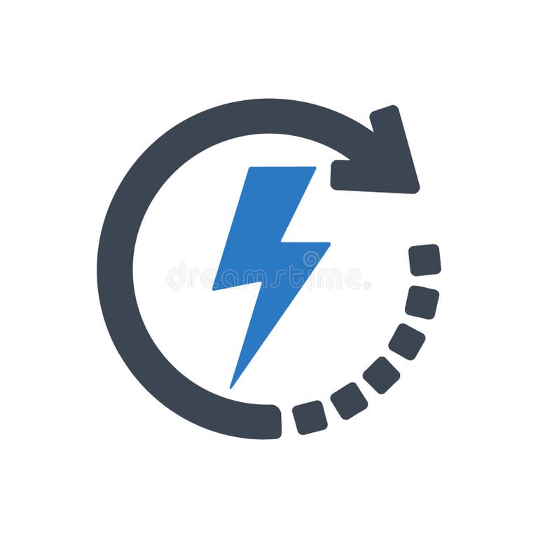 Energy Cycle Icon stock vector. Illustration of lightning - 361691235