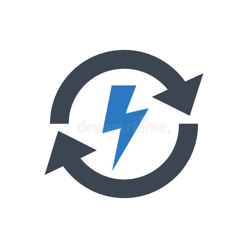 Energy Cycle Loop Icon stock vector. Illustration of arrow - 361691097