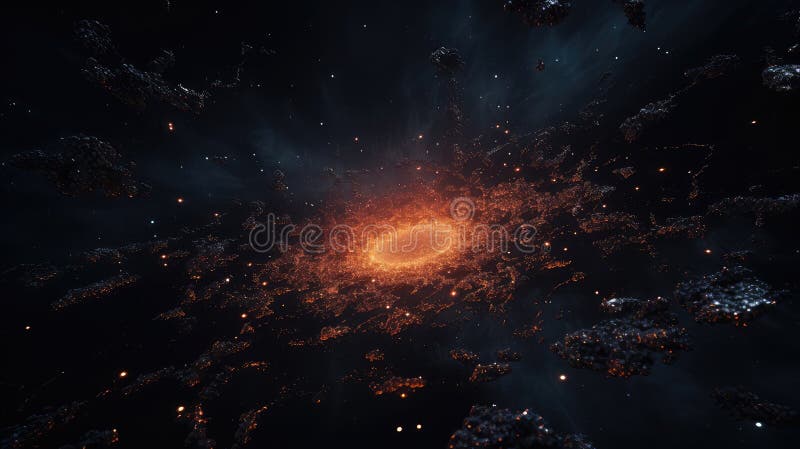 Energy dark matter dance stock illustration. Illustration of radiance ...