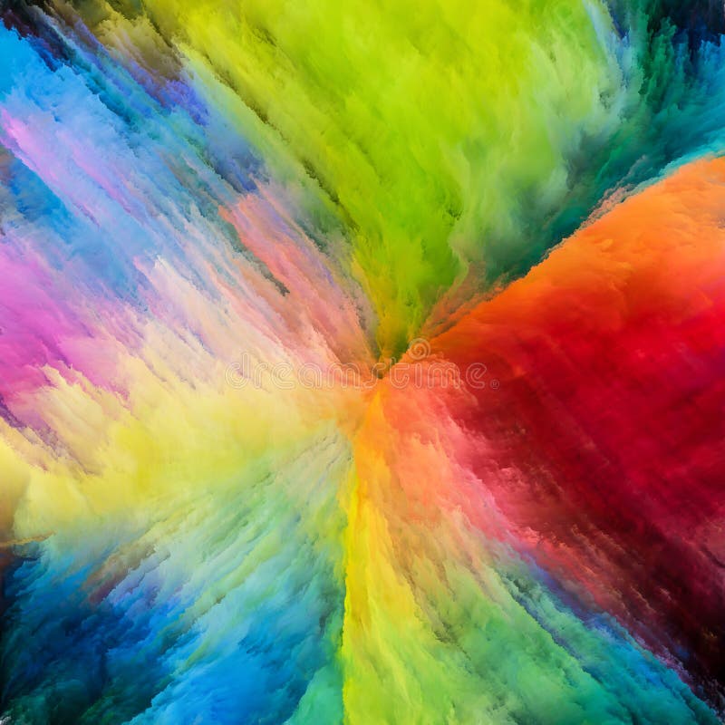 Energy of Digital Paint stock illustration. Illustration of dynamism ...