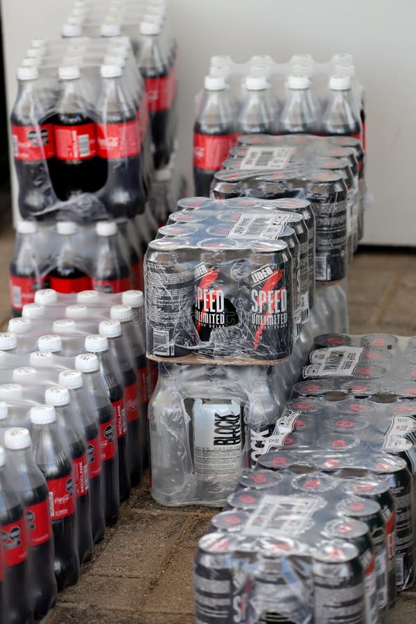 Energy Drinks and Soft Drinks in Stock for Distribution. Coca Cola and ...