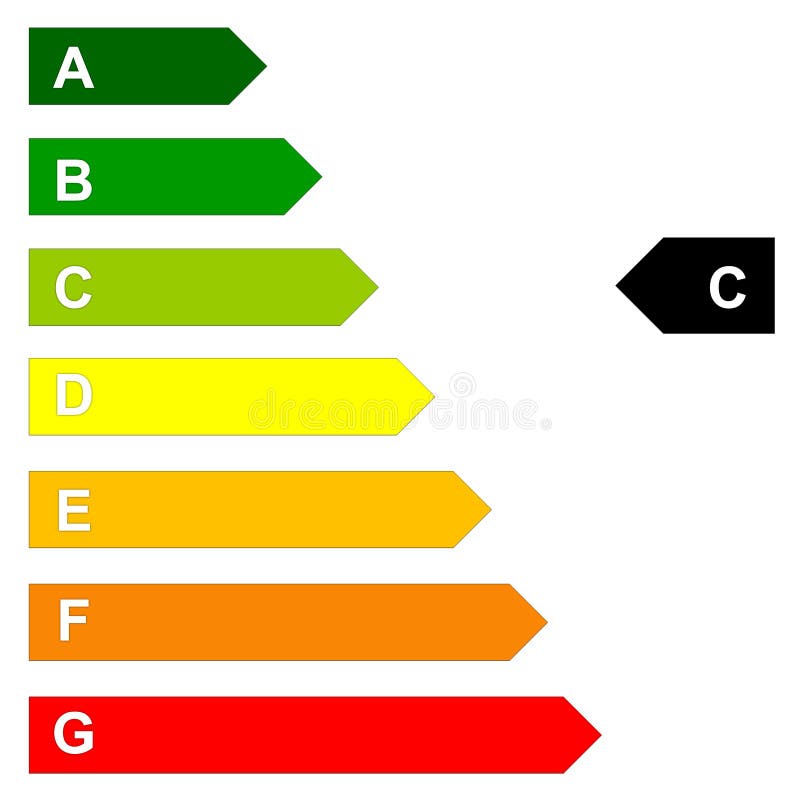 Energy efficency scale stock illustration. Illustration of black - 34230894