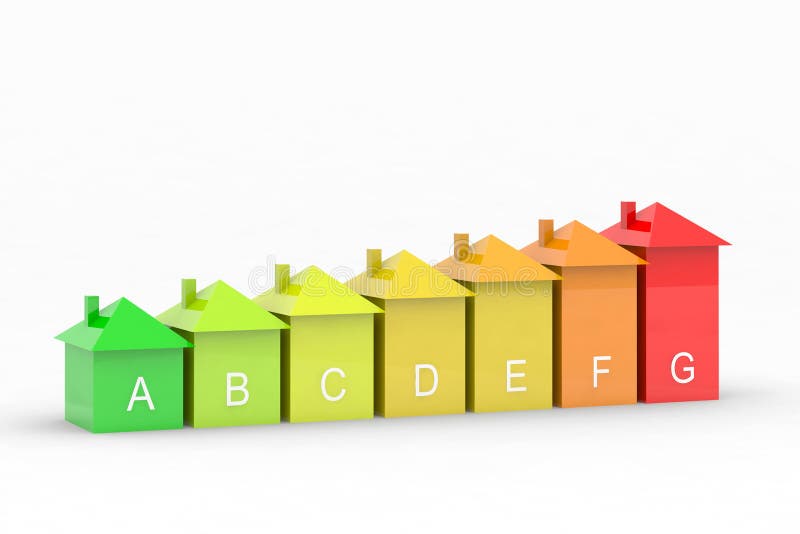Buildings Energy Performance Scale Stock Illustration - Illustration of ...