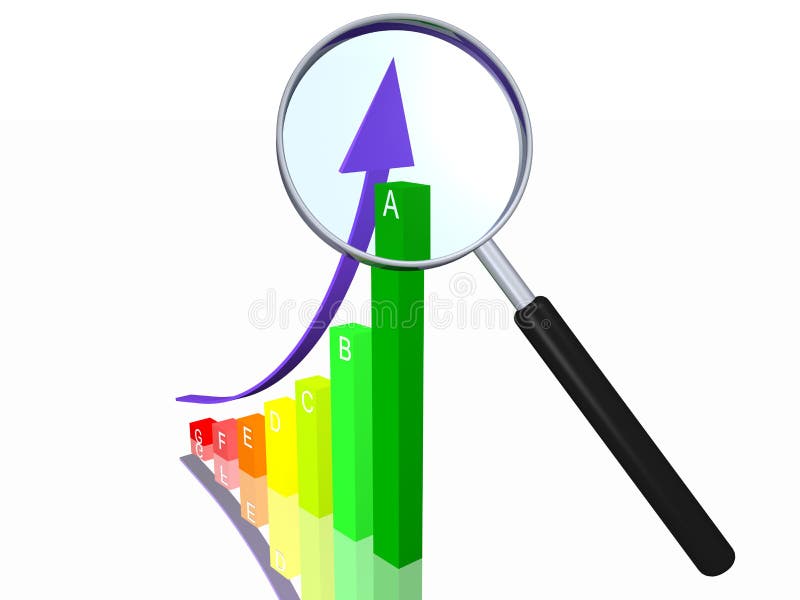 Energy Efficiency Target stock illustration. Illustration of arrow ...