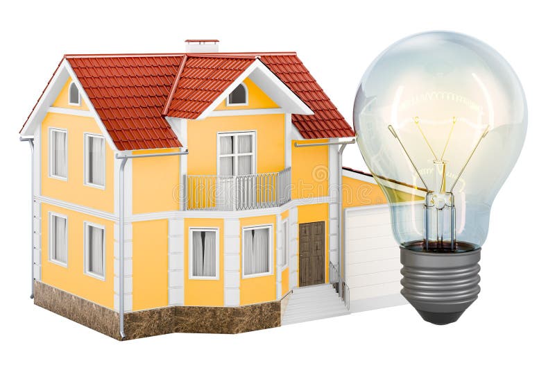 Energy Efficiency Chart with House. Saving Energy Consumption Concept ...