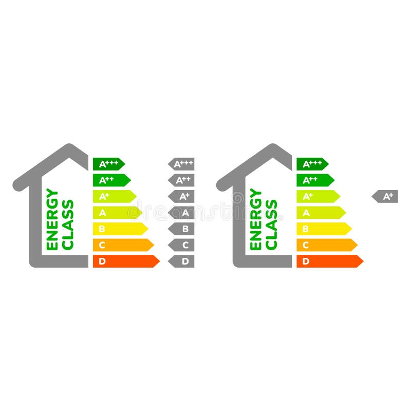 Energy Efficiency Class Vector Label Stock Vector - Illustration of ...