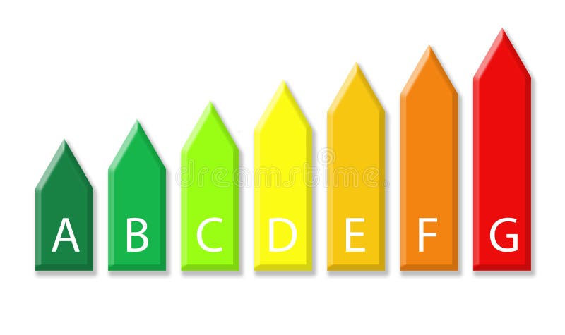 Energy efficiency classes stock illustration. Illustration of certified ...