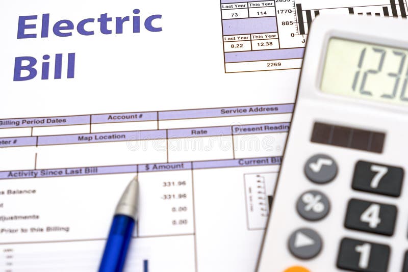 Energy Efficiency Concept and Energy Bill Papers Stock Photo - Image of ...
