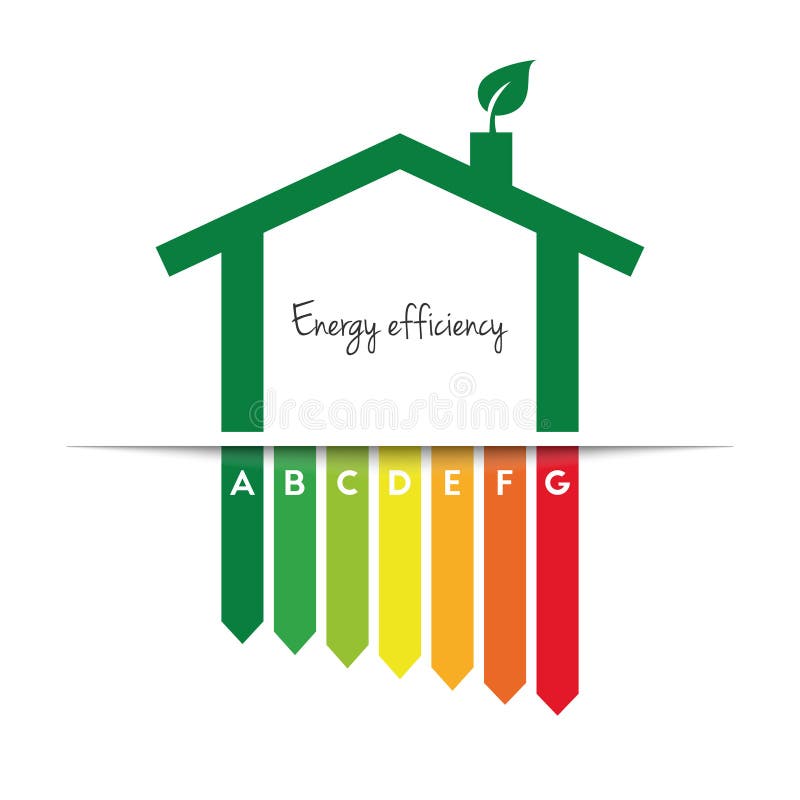 Energy Efficient House Concept with Classification Graph Stock Vector ...