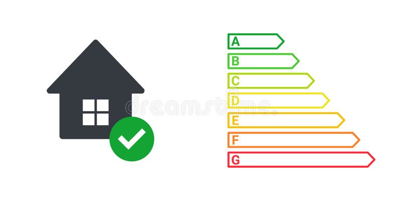 Energy Efficiency. Energy Efficient House with Check Mark. Green House ...