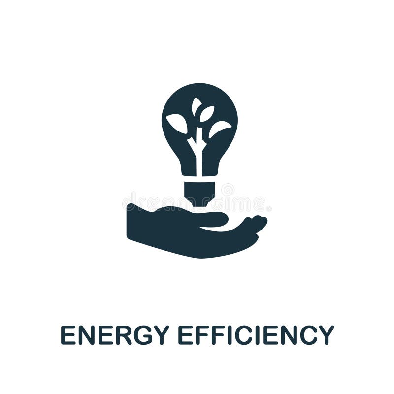 Energy Efficiency Icon. Monochrome Simple Smart Technology Icon for ...