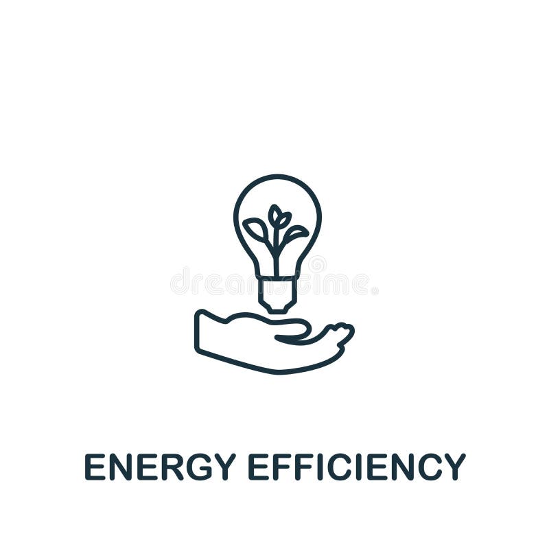 Energy Efficiency Icon. Monochrome Simple Smart Technology Icon for ...