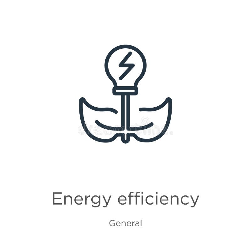 Energy Efficiency Icon. Thin Linear Energy Efficiency Outline Icon ... Energy Efficiency Icon. Thin Linear Energy Efficiency Outline Icon ...