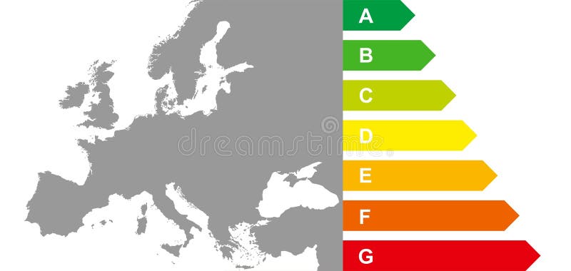 Energy Efficiency Labels and Europe Map - Cdr Format Stock Vector ...