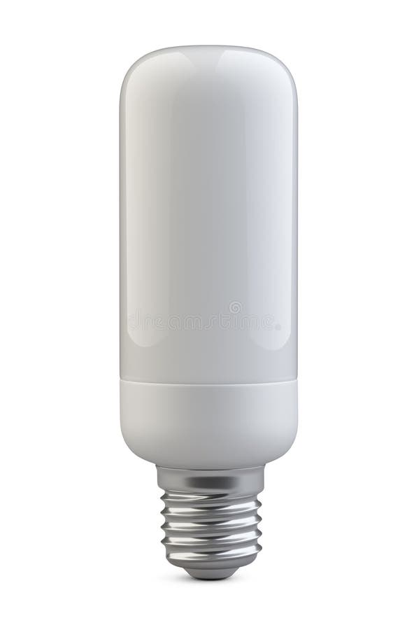 Energy Efficiency LED Light Bulb - Cylindrical Shape. Power Saving Lamp ...