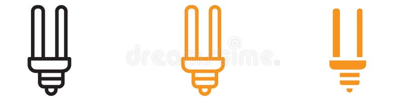 Energy Efficiency Light Bulb Icon Set Eco-Friendly Lighting ...