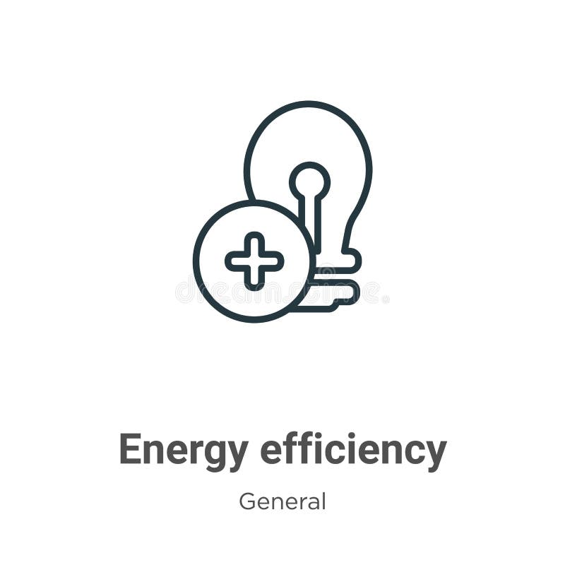 Energy Efficiency Outline Vector Icon. Thin Line Black Energy ...