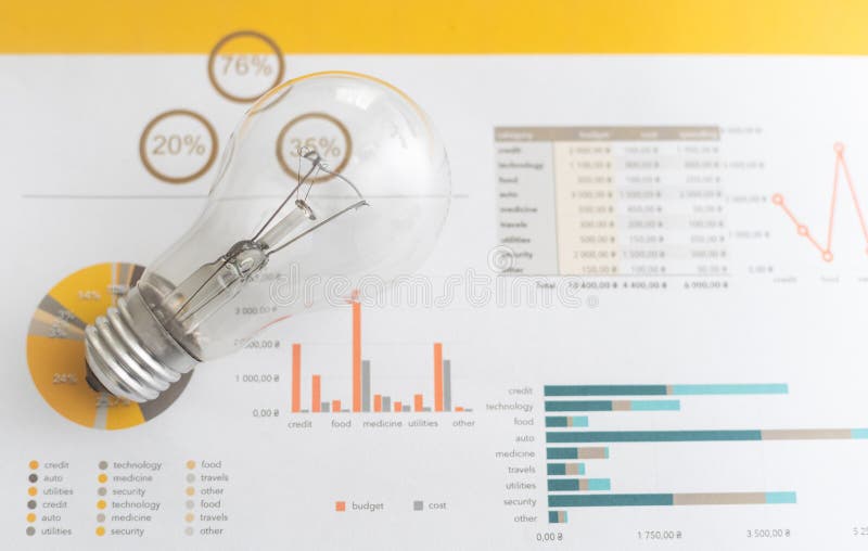 Energy Efficiency Rating Chart, Light Bulb on Gray Background, Closeup ... Energy Efficiency Rating Chart, Light Bulb on Gray Background, Closeup ...
