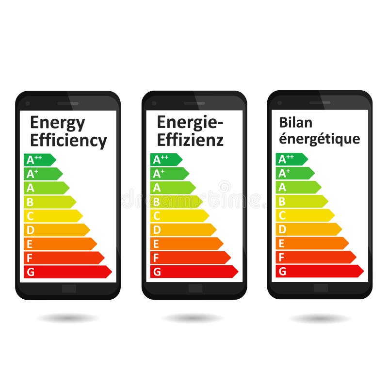 Energy Efficiency Smartphone App. Stock Vector - Illustration of ...