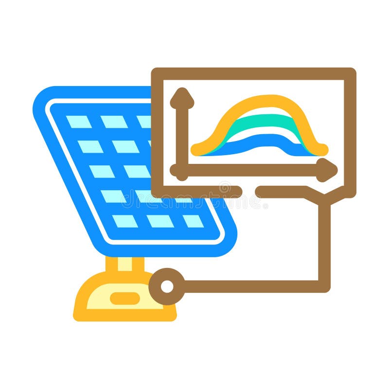 Energy Efficiency Solar Panel Color Icon Vector Illustration Stock ...