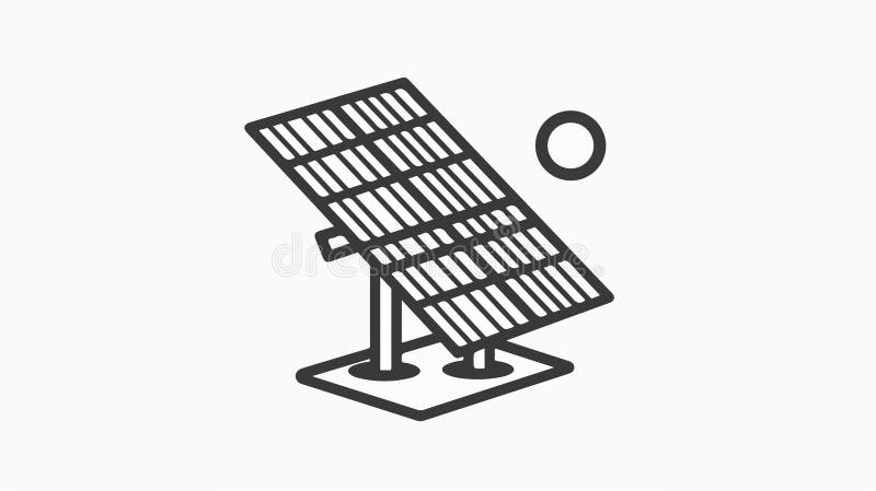 Energy Efficiency Solar Panel Icon for Renewable Power Sources and ...
