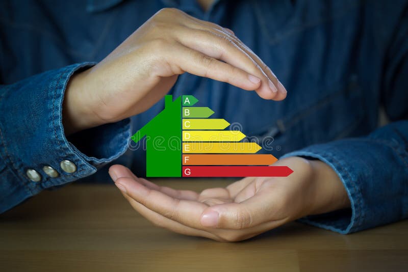 Energy Efficiency Symbol, Concept Saving Energy and Green Energy Stock ...